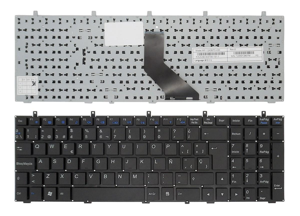 Teclado Clevo W350, W370, W670 Negro